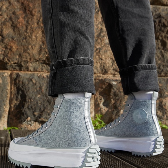 Converse | Shoes | Converse Run Star Hike Hi Felt Ash Stone | Poshmark